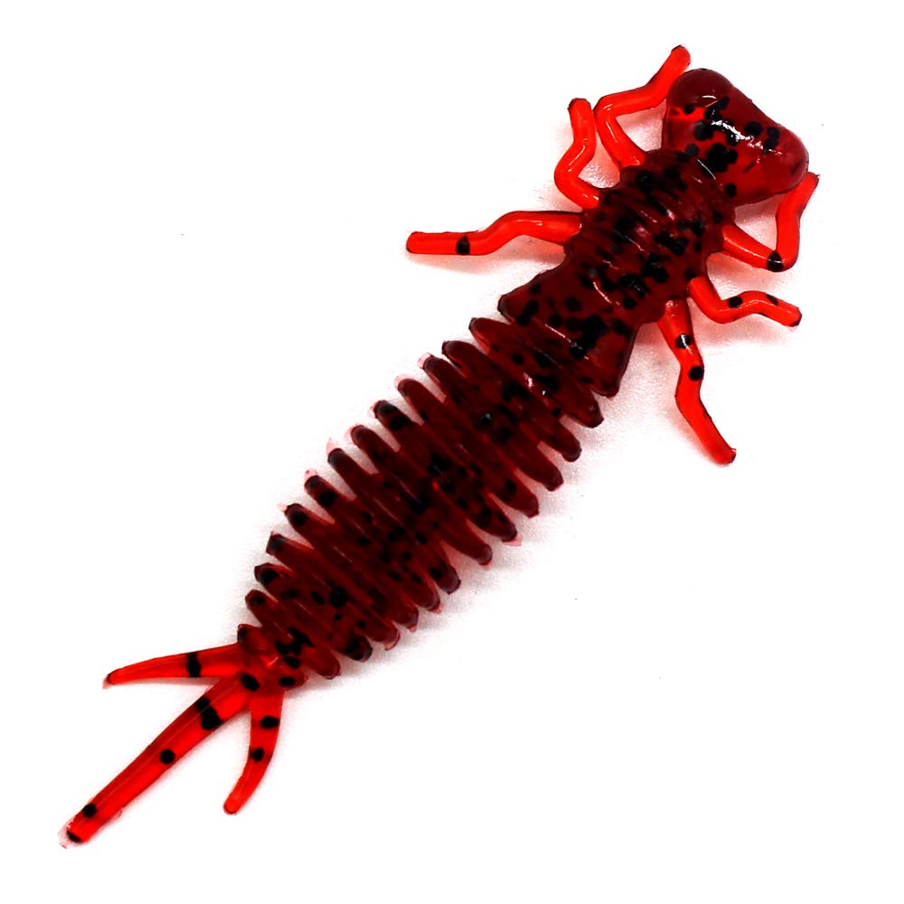 Adygil ADSL109/BRC55 Soft Silicone Lures for Bass, Trout, Crappie, 60pcs/Pack, 6 Colors, 10pcs Each Color.