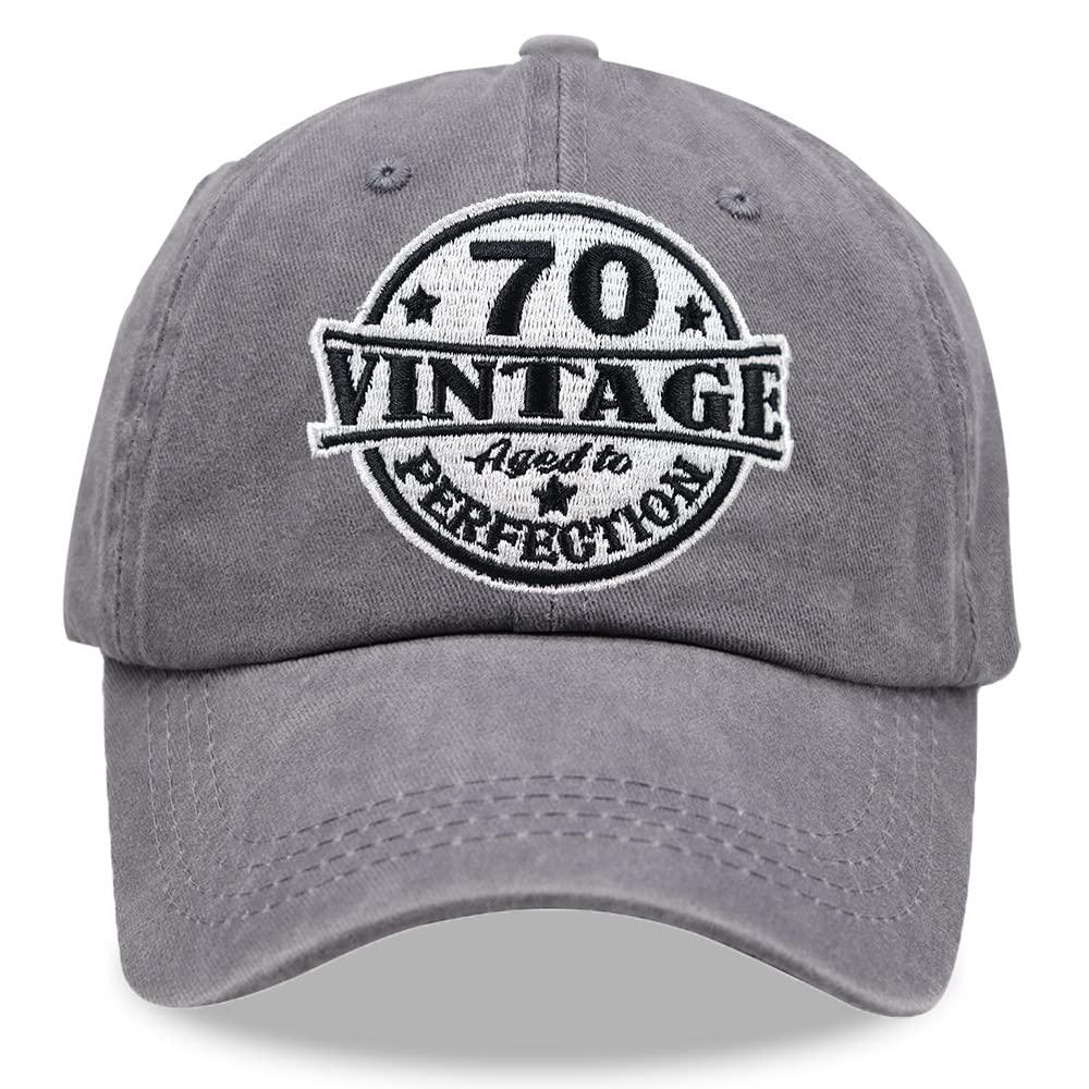 70th Birthday Gifts for Women Men, Vintage 1954 Hat, 70 Years Old Adjustable Embroidered Baseball Cap