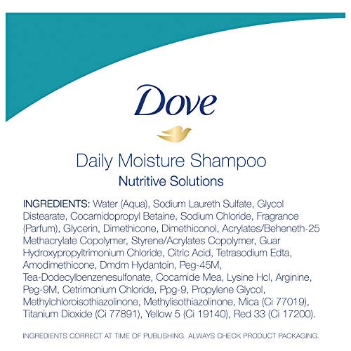 Dove Nutritive Solutions Moisturizing Shampoo for Normal to Dry Hair Daily Moisture Formulated with Pro-Moisture Complex for Manageable and Silky Hair, 12 Oz, Pack of 2