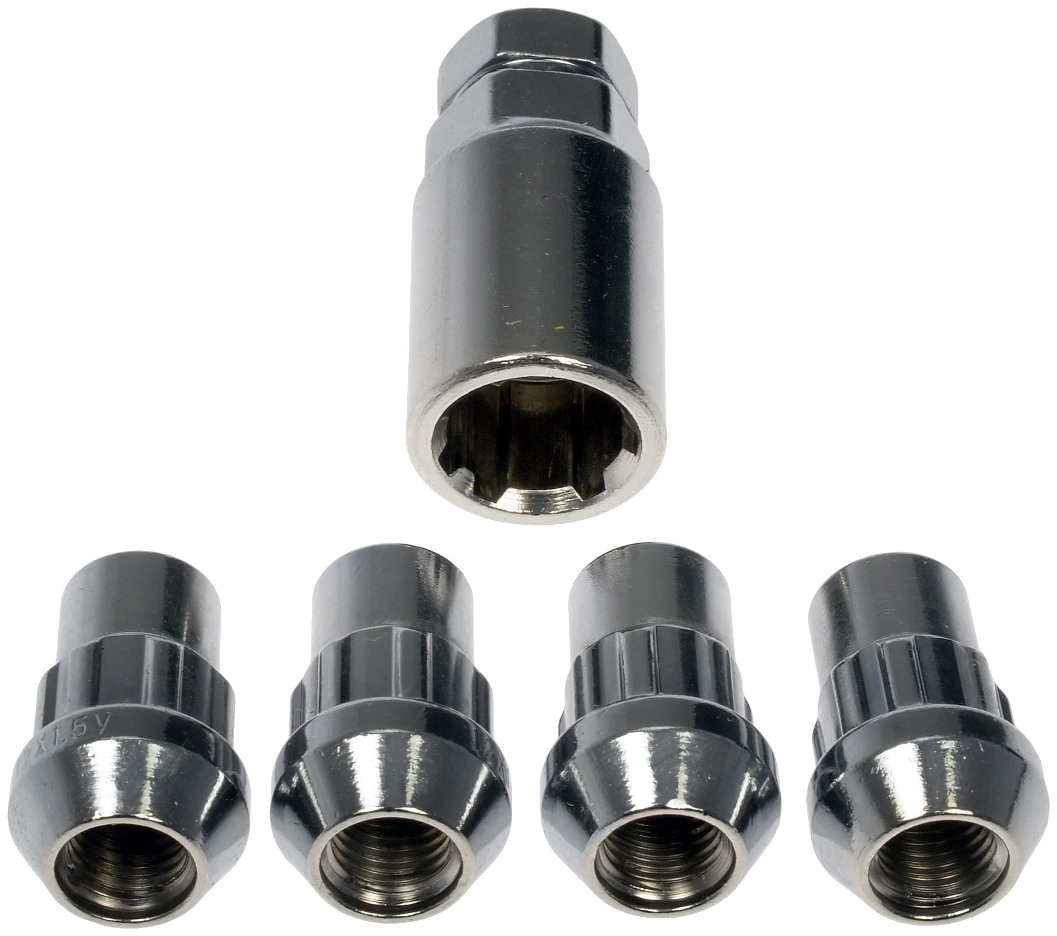 Dorman 712-328 Wheel Nut Lock Chrome Acorn Set M12-1.50 Compatible with Select Models, 4 Pack