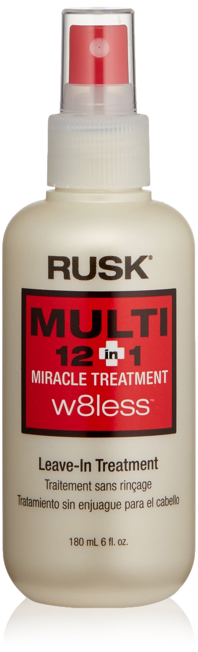 RUSK Designer Collection Multi 12 In 1 W8less Miracle Leave in Treatment, 6 Oz, Versatile Styling Product, Adds Shine, Smoothest, Detangles, Controls Frizz, and Protects Haircolor