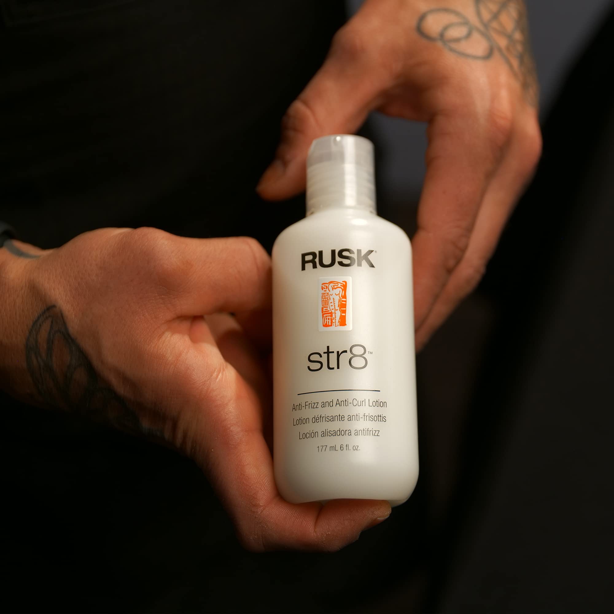 RUSK Str8 Anti-frizz & Anti-curl Lotion 6 Oz, 6 Oz, IRASTRP6