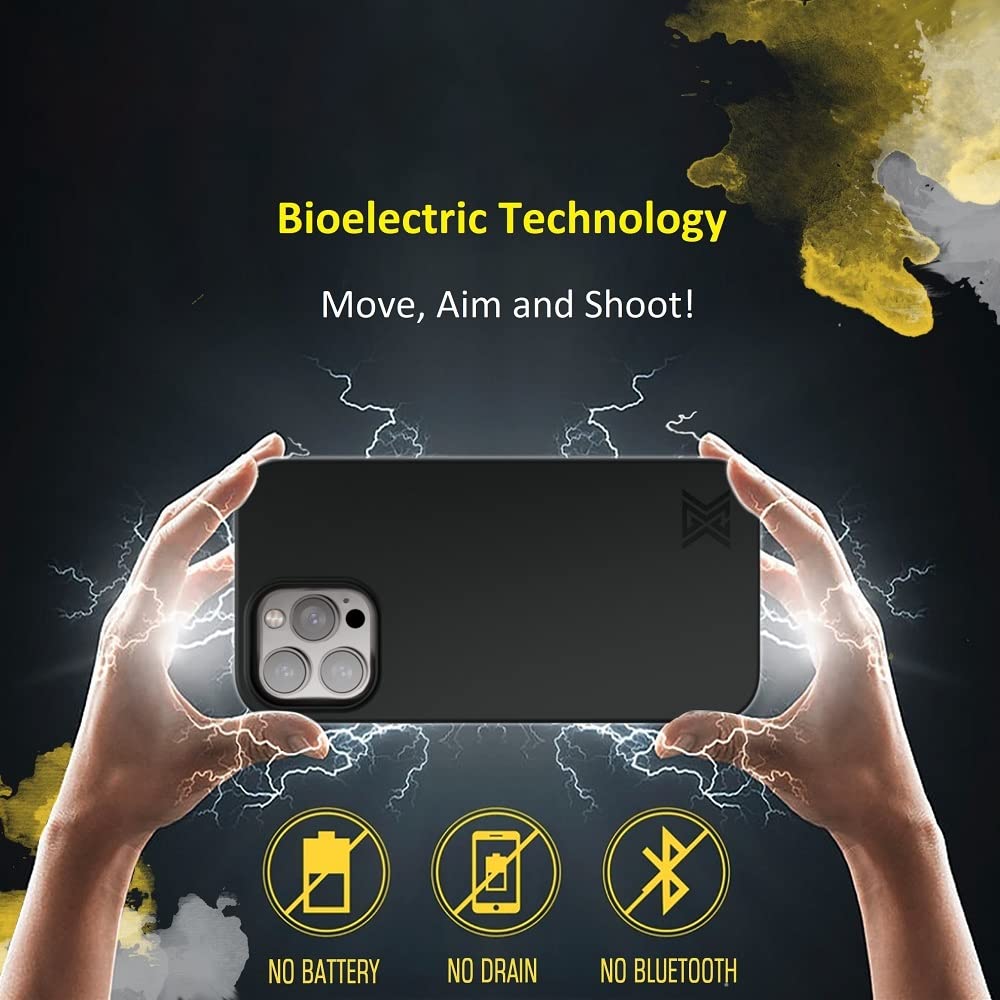 iPhone 13 Pro Mobile Gaming Triggers Controller Case and Gaming Glass (Screen Protector) for PURG/Sniper/Fortnitee/Call of Duty and other shooting games