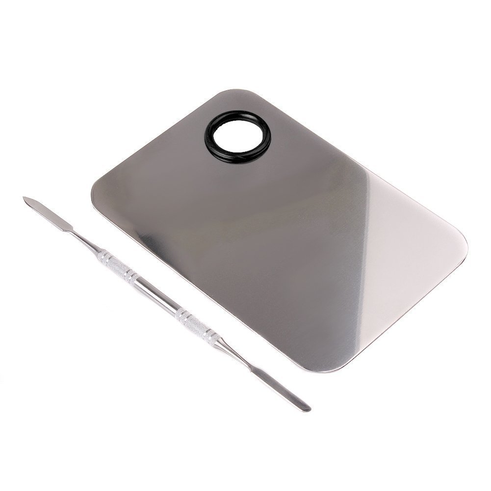 Goege Pro Stainless Steel Cosmetic Makeup Palette Spatula Tool (L5.9*W3.9 inch)