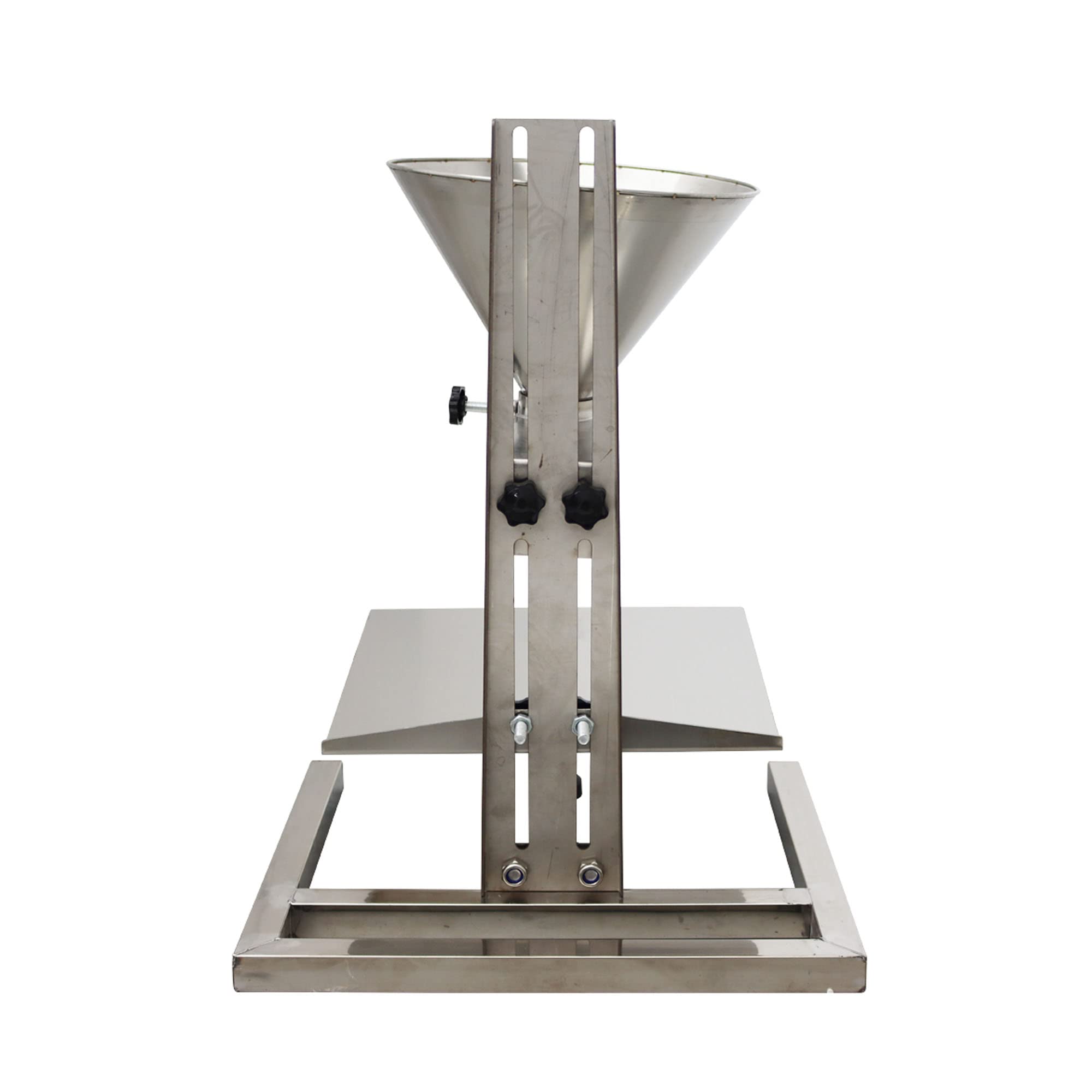 LGXEnzhuo Stainless Steel Feeding Hopper with Support Stand Manual Filling Package Funnel Under Funnel Diameter 2inch
