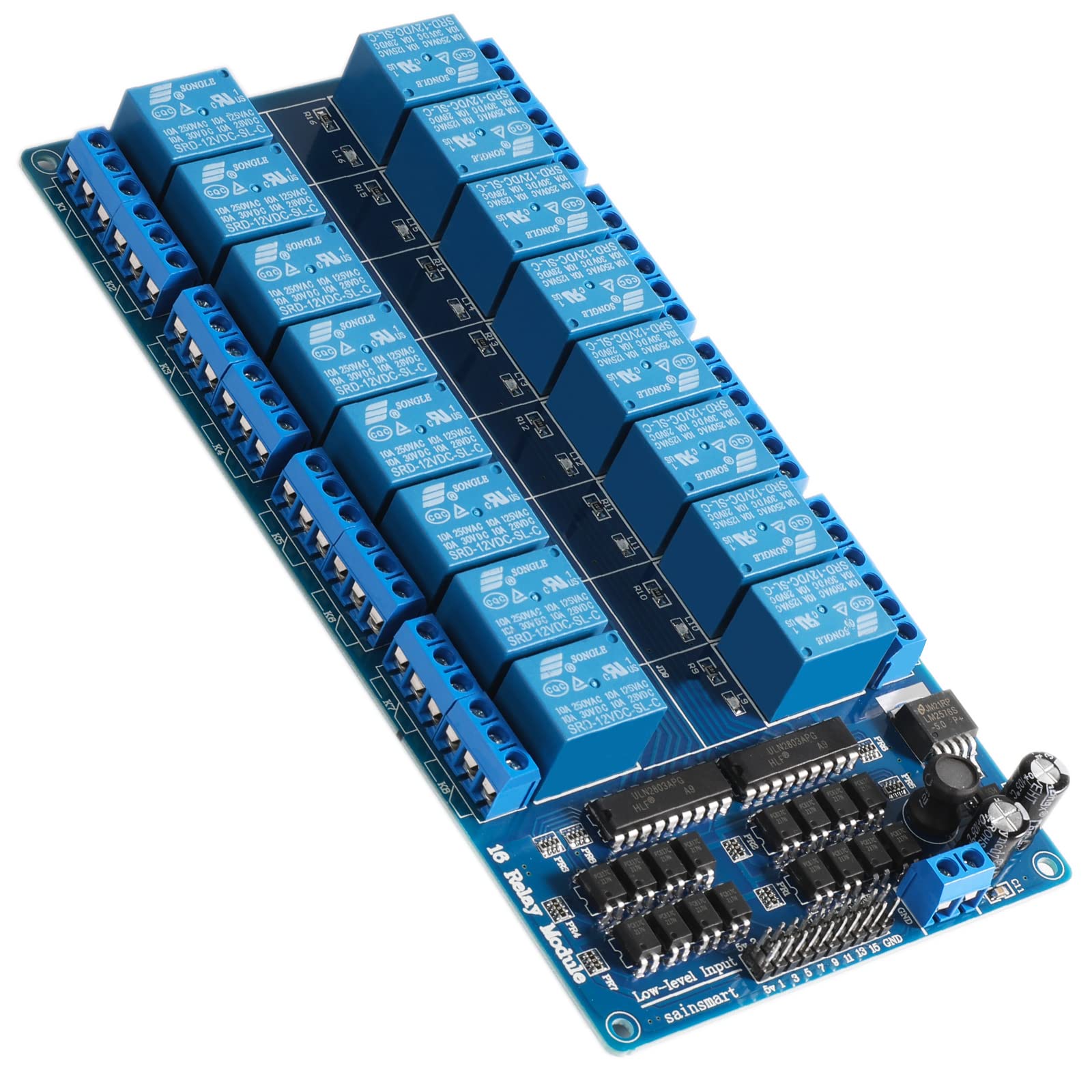 SainSmart 16-Channel 12V Relay Module Board for Arduino DSP AVR PIC ARM