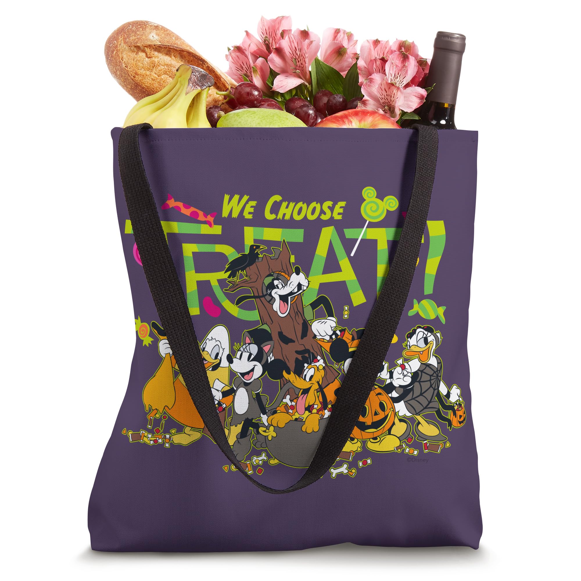 Disney Mickey and Friends We Choose Treat Halloween Tote Bag
