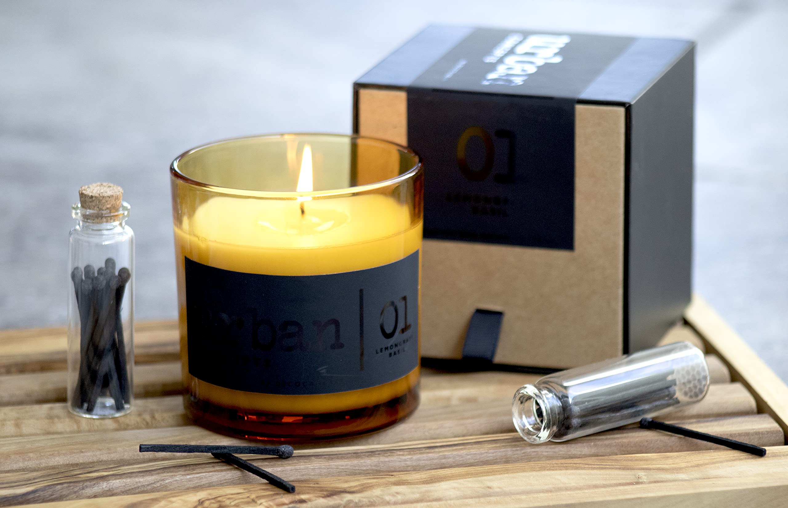 Urban Concepts by DECOCANDLES - Spices & Evergreen - Highly Scented Soy Candle - Long Lasting - Hand Poured in USA (9 Oz.)