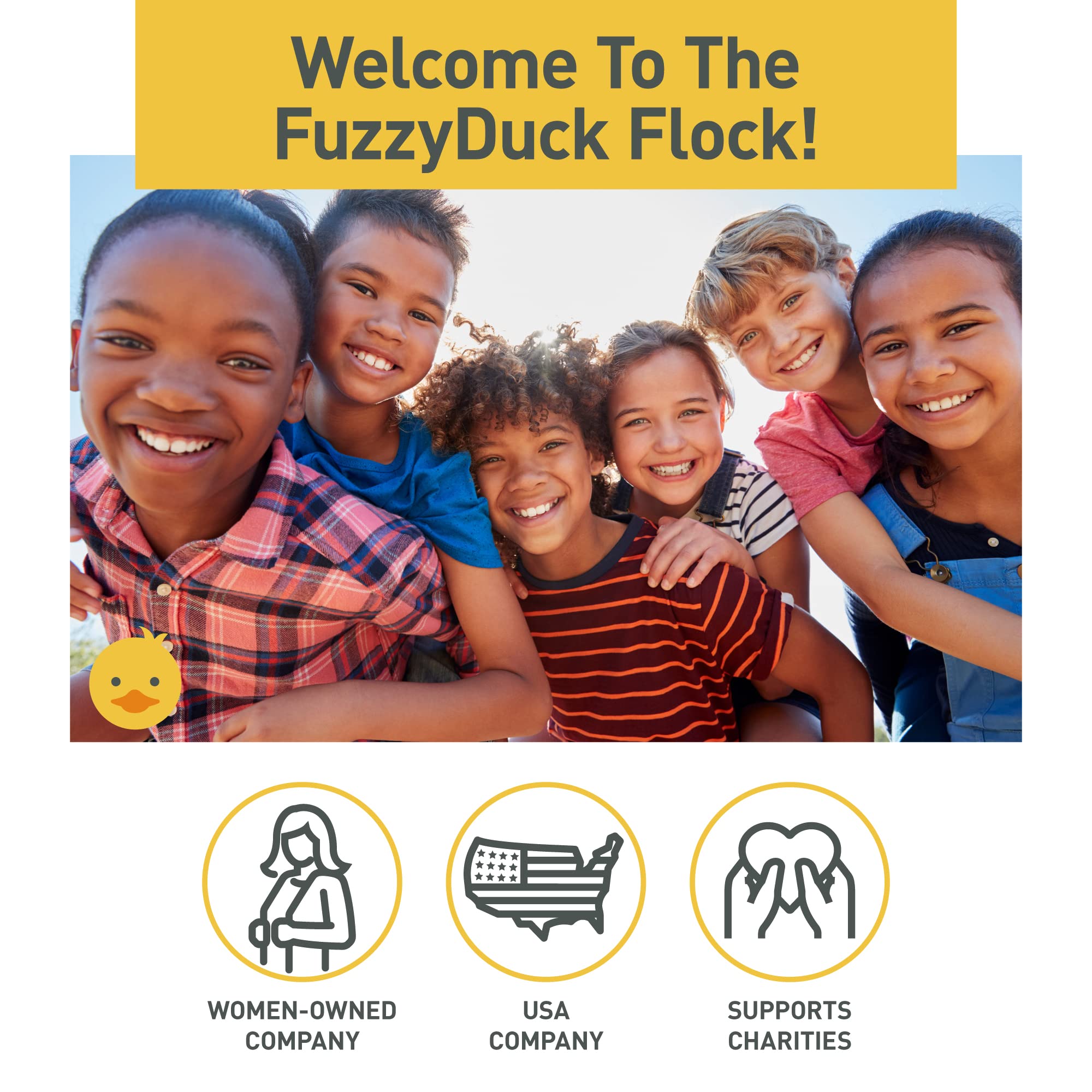 FuzzyDuck Kids Conditioner, All Hair Types, Moisturizer, made w/Aloe, Sea Botanicals & Honey that reduces Frizz, increases Moisture Content & Manageability for Smooth & Silky Hair-Citrus Medley, 8oz