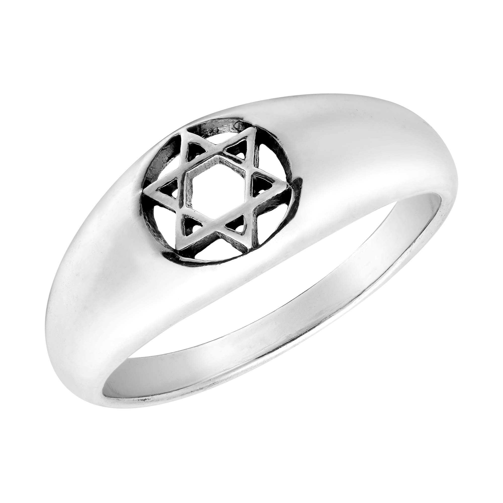 AeraVida Meaningful & Elegant Star of David .925 Sterling Silver Ring (8)