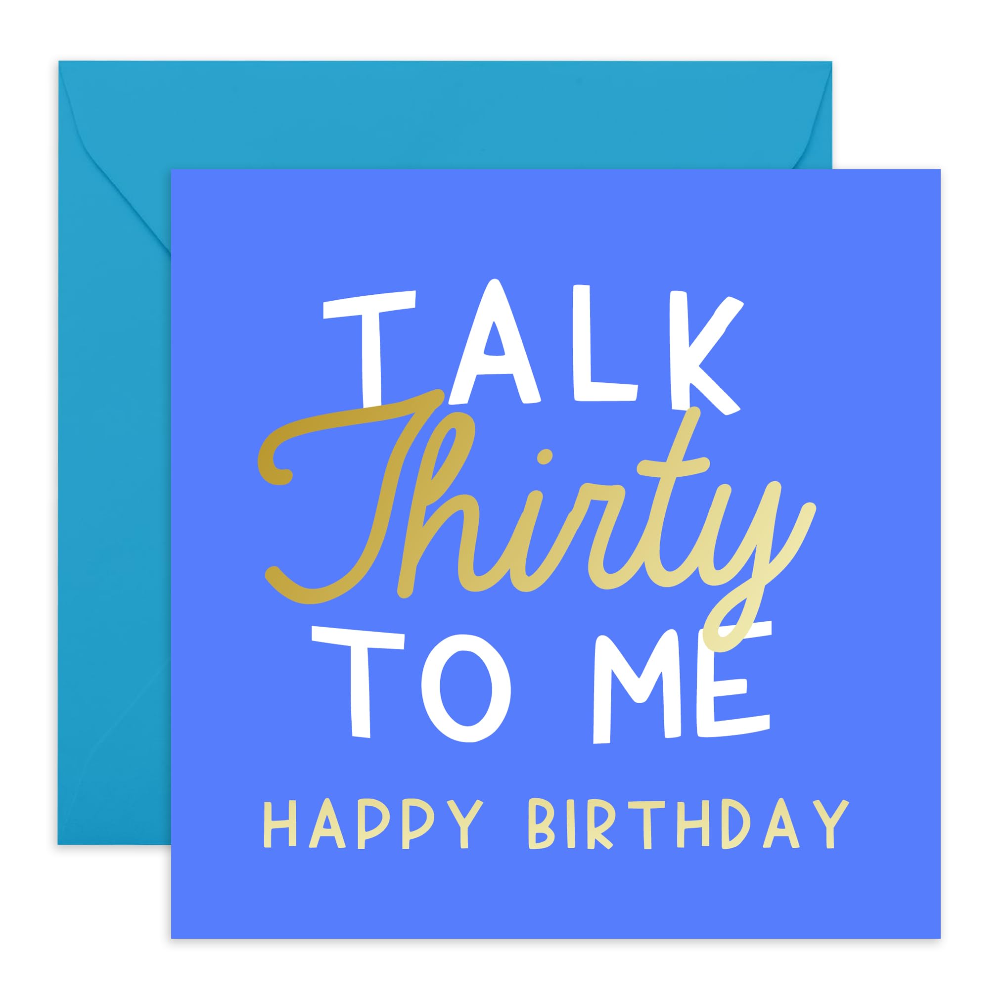 CENTRAL 23 - Funny Birthday Card for Him - 'Talk Thirty To Me' - 30th Birthday Card for Women - Cheeky 30th Birthday Cards for Men - Fun Birthday Card for Her - Comes with Fun Stickers