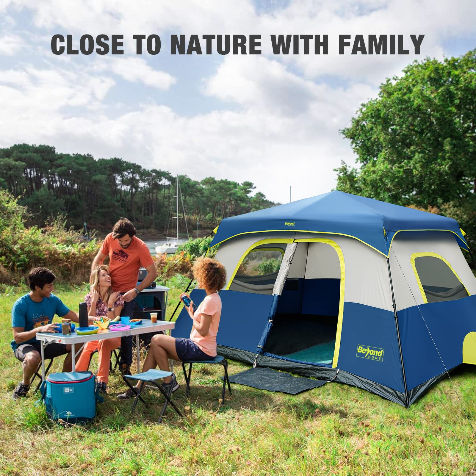 8 Person Instant Cabin Tent, Ultralight 1 Person Camping Sleeping Pad