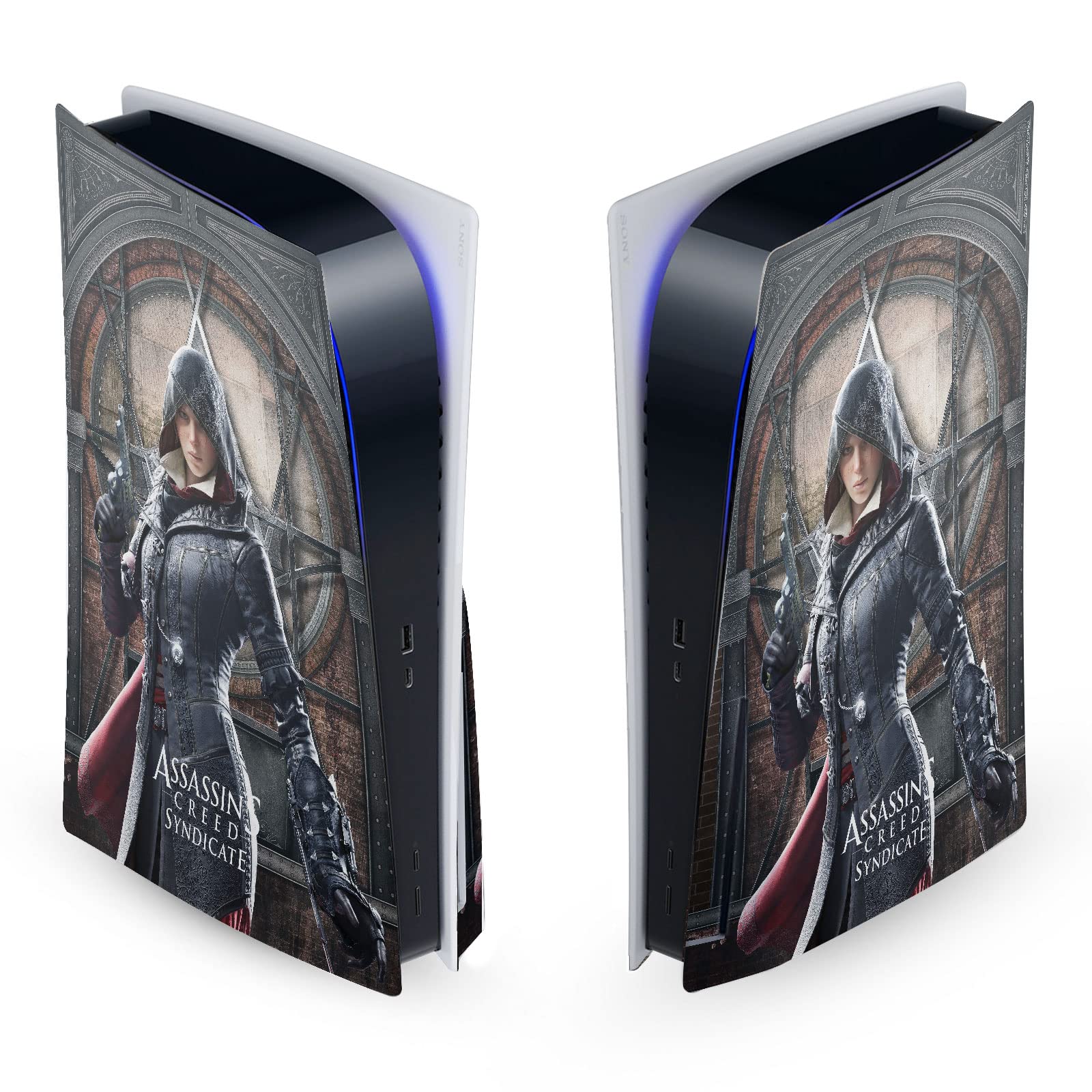 Head Case Designs Officially Licensed Assassin's Creed Evie Frye Syndicate Graphics Vinyl Faceplate Sticker Gaming Skin Decal Cover Compatible With Sony PlayStation 5 PS5 Disc Edition Console