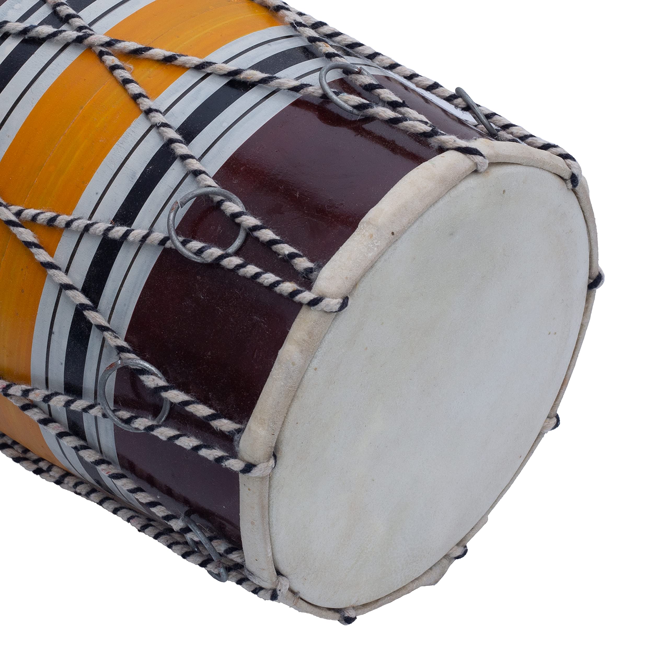 8 x 6 Inch Handmade Wooden & Leather Classical Indian Folk Tabla Drum Set Hand Percussion Drums World Musical Instruments Punjabi Dhol Dholak Dholki 8 x 6 Inches Fun Birthday Housewarming Gift Ideas