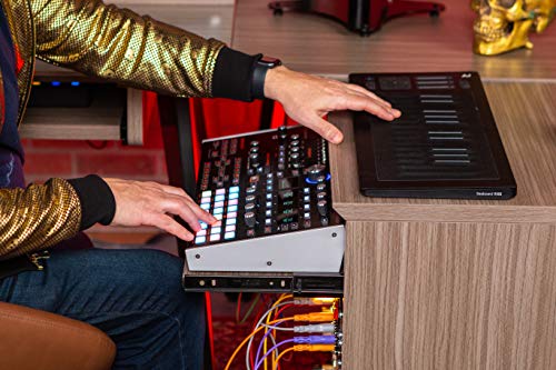 Gator Frameworks Elite Series 10U Studio Rack Desk with Slide-Out Tray and Rear Cable Passthrough; Natural Maple Finish (GFW-ELITEDESKRK-MPL)