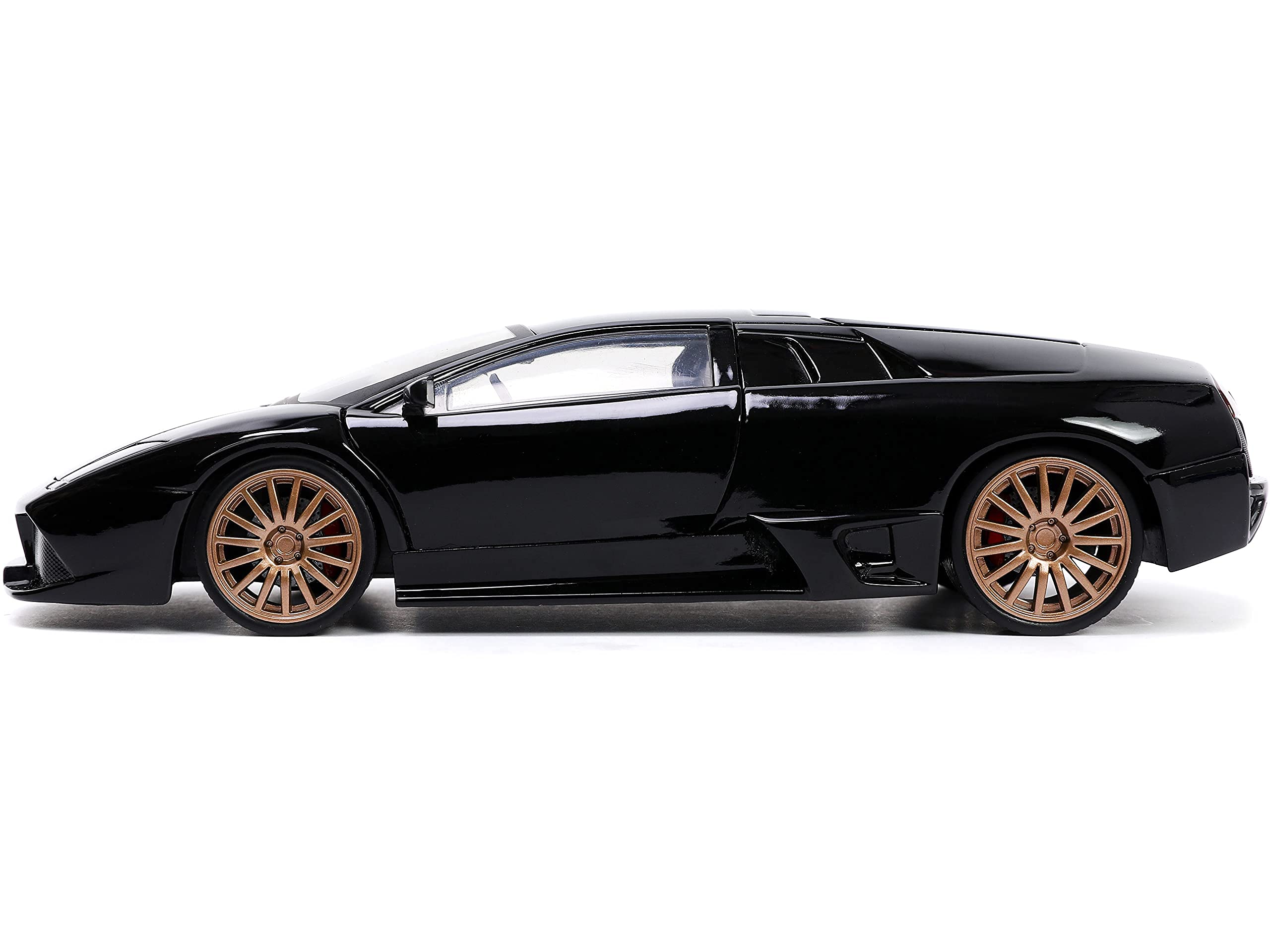 Jada Lamborghini Murcielago LP640 Black with Copper Wheels Hyper-Spec Series 1/24 Diecast Model Car