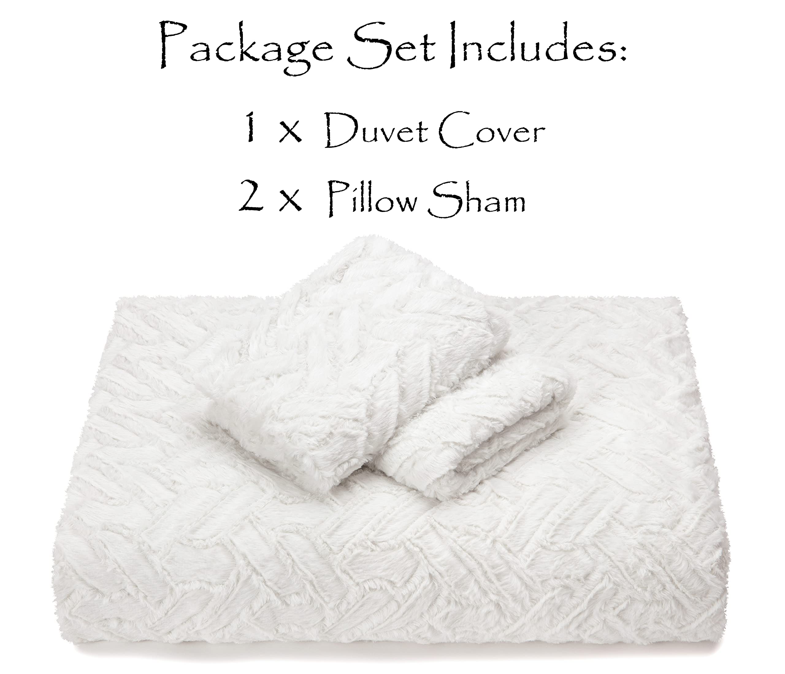 Chanasya Premium Soft Cloud Faux Fur Duvet Cover Bedding Set Queen Size - 3 Piece Combo Set - Textured Embossed Fuzzy Soft Velvet Mink Bedcover - Zipper Closure Machine Washable - Tan Turquoise