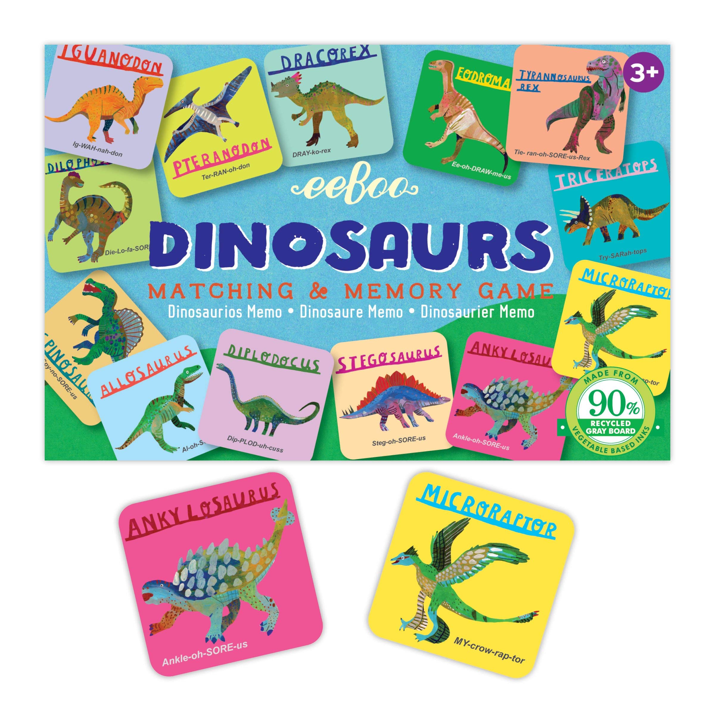 eeBoo Dinosaurs Little Memory and Matching Game, 3 years
