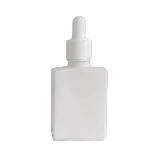 BEGIKET 12 Pack 1 oz Square Glass Dropper Bottle for Essential Oil, 30ml /1 oz White Coated Glass Bottle with Eye Droppers, for Perfume,Serums and Liquids (Matte White)