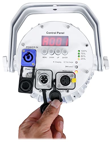 8) Rockville Best PAR H2O White Water Resistant Lights+Bags+Wireless DMX Control