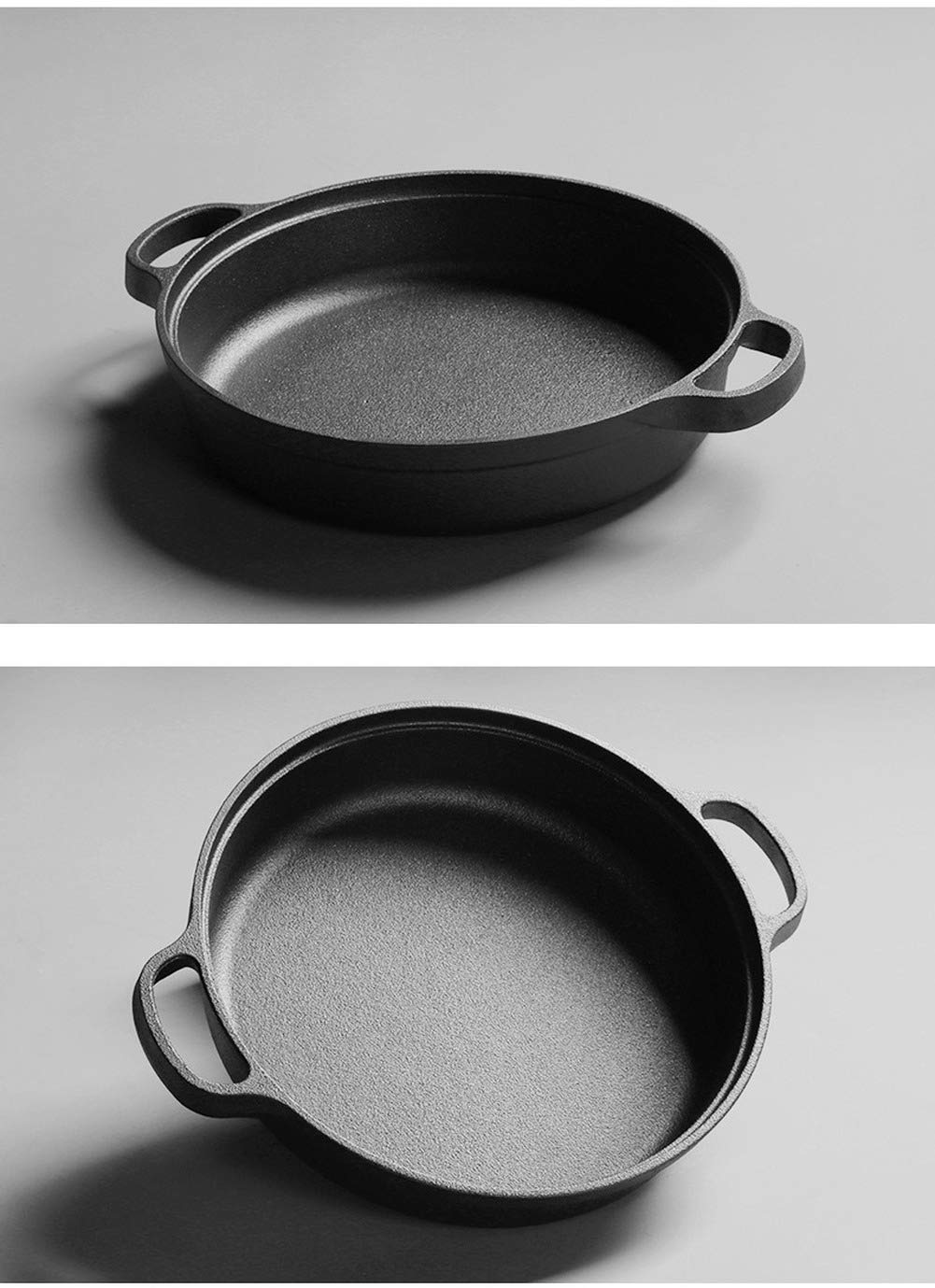 BEIHG Pre-Seasoned Cast Iron Grill Skillet Pan.cast Iron Skillet 9-inch Masterclass Cookware for Barbecue, Stove, Oven or Camping