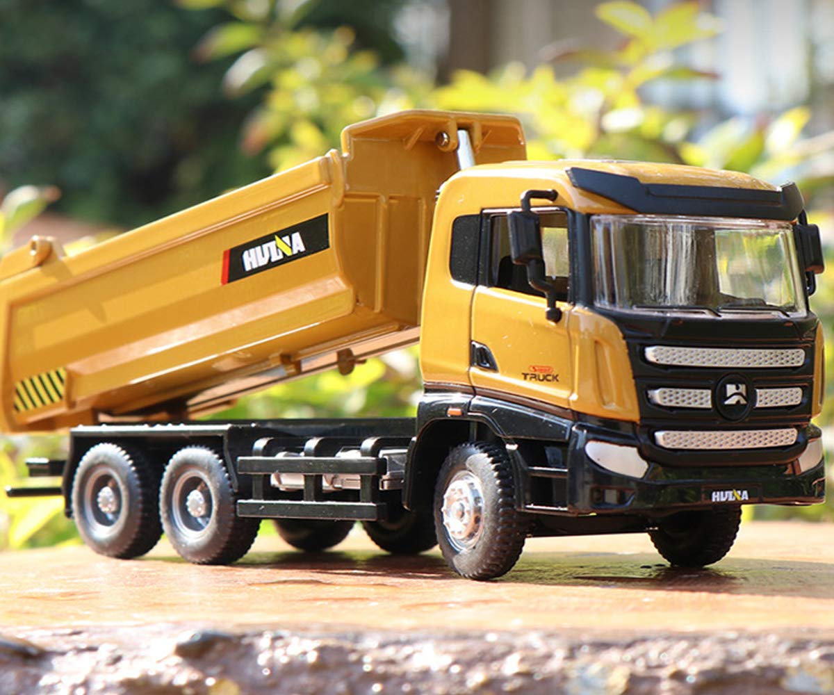 Gemini&Genius Construction Dump Truck Toy, Heavy Duty Alloy Construction Toys Vehicle, 1:50 Scale Diecast Site Dumper, Toy Trucks for Kids 8,9,10,11,12 Year Old and up