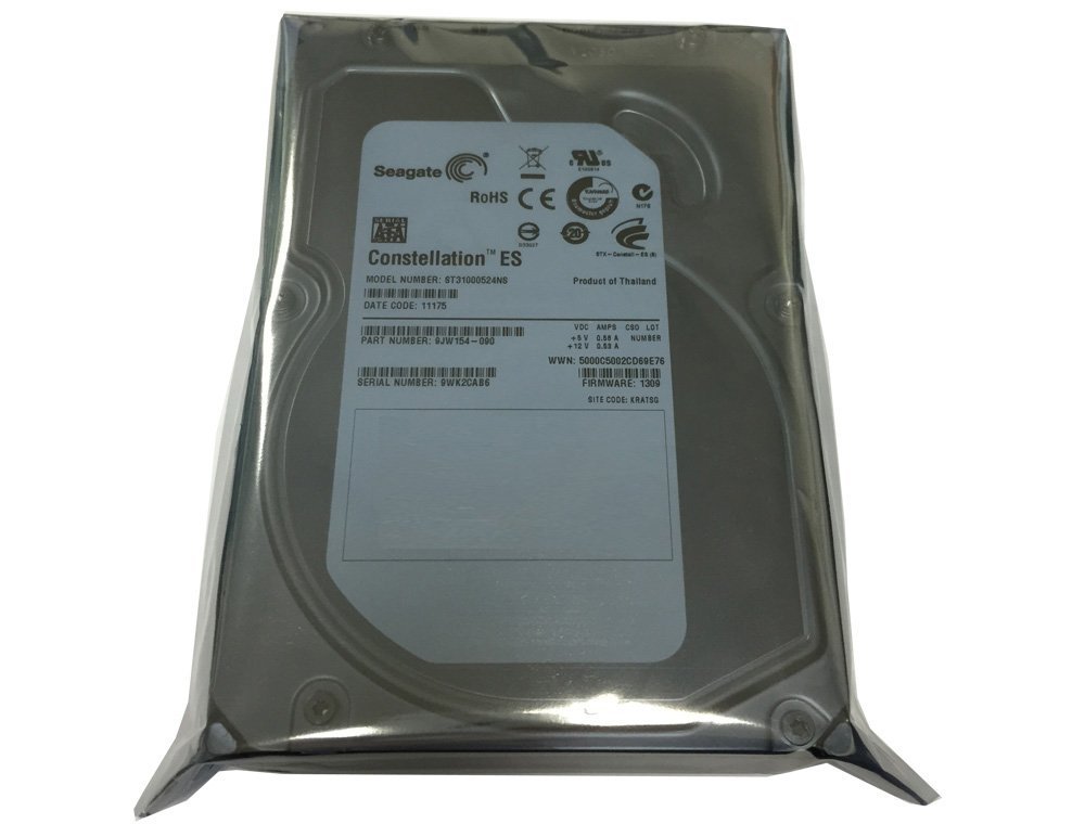 Seagate ST31000524NS 1TB 7200RPM SATA II 3GB/s 64 MB Cache 3.5in Enterprise Hard Drive (PC, RAID, NAS, CCTV DVR) [Renewed] -w/1 Year Warrany