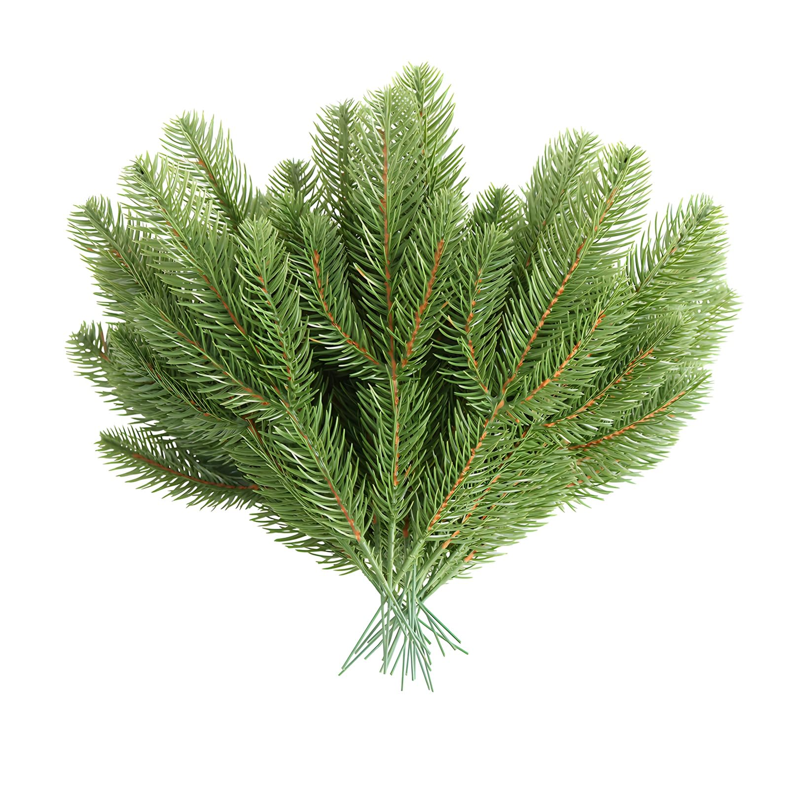 Elyjhyy 30pcs Artificial Pine Branches Green Plants Pine Needles DIY Accessories for Garland Wreath Christmas and Home Garden Decor