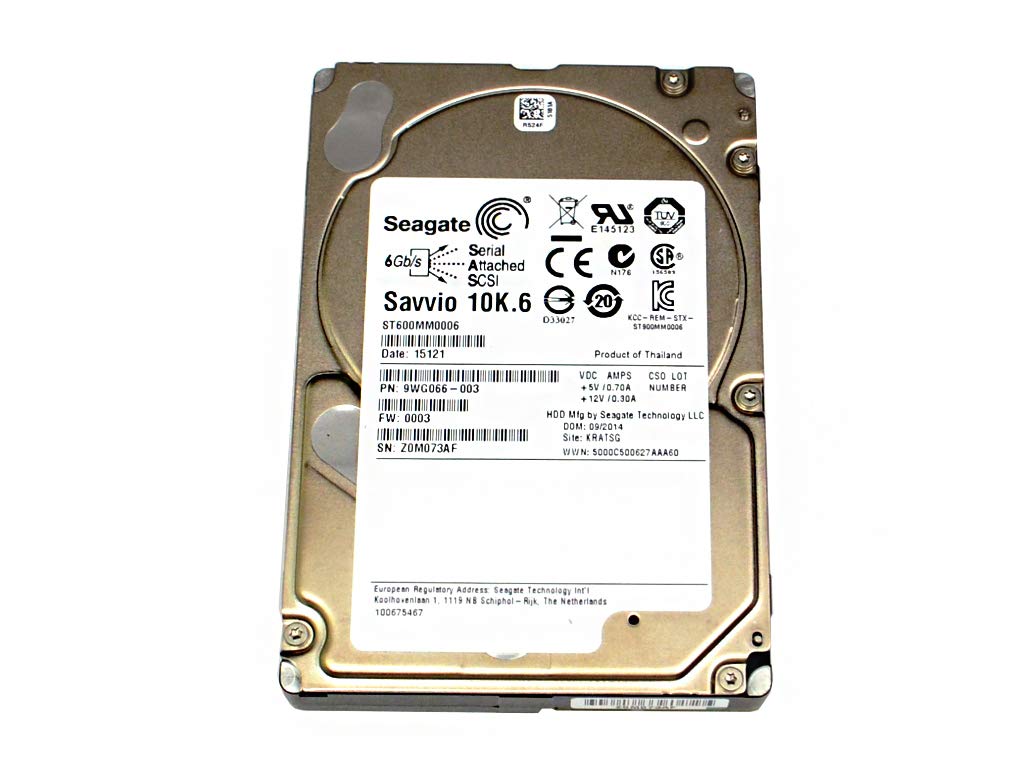 SEAGATE ST600MM0006 SAVVIO 10K.6 600GB 2.5" 10000RPM 64MB SAS 6GB/S HARD DRIVE