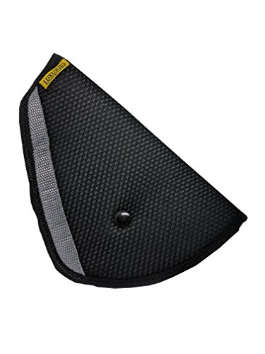 Seat Belt Adjuster, Car Safety Cover Strap Adjuster Pad Harness, Comfortable Protection for Adult Children Keep Belt Away from Neck and Face, Made of Air Mesh Fabric (Premium Luxuries Black)