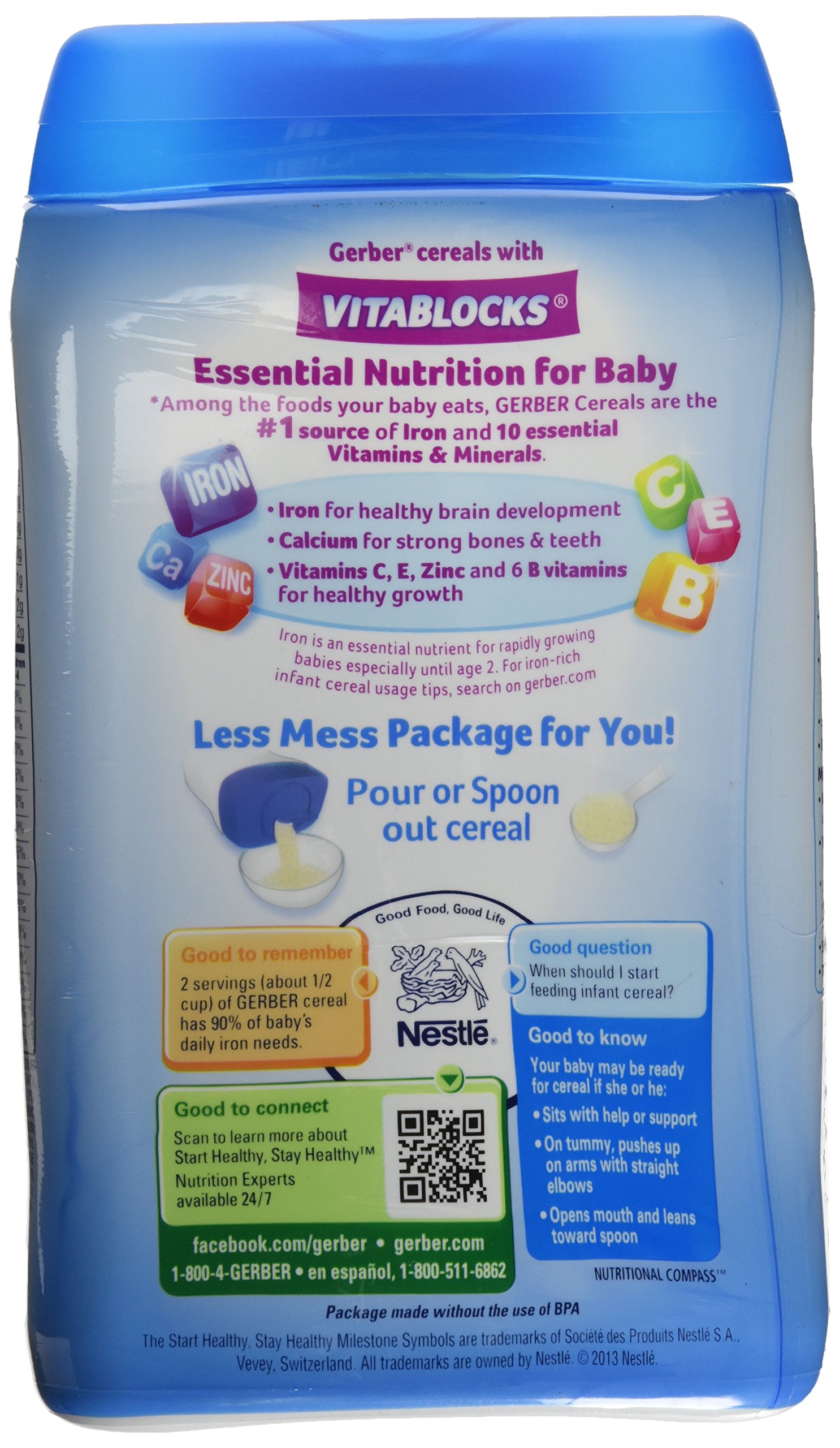 Gerber Baby Cereal, Oatmeal, 16 Ounce