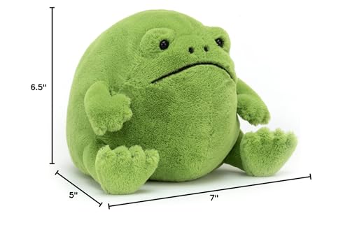Jellycat Ricky Rain Frog Stuffed Animal, Medium 7 inches | Amphibian Plush Toy | Classic Children's Gift