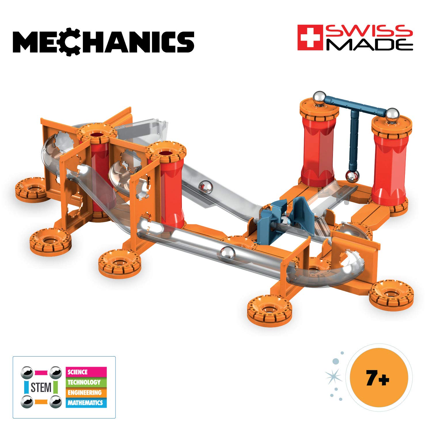 Geomag Magnetic Toys | Mechanics Gravity Track | Kids STEM Marble Run Building Toy | Magnetic Motion | Educational Game | Swiss-Made | Age 7+ 115 Piece