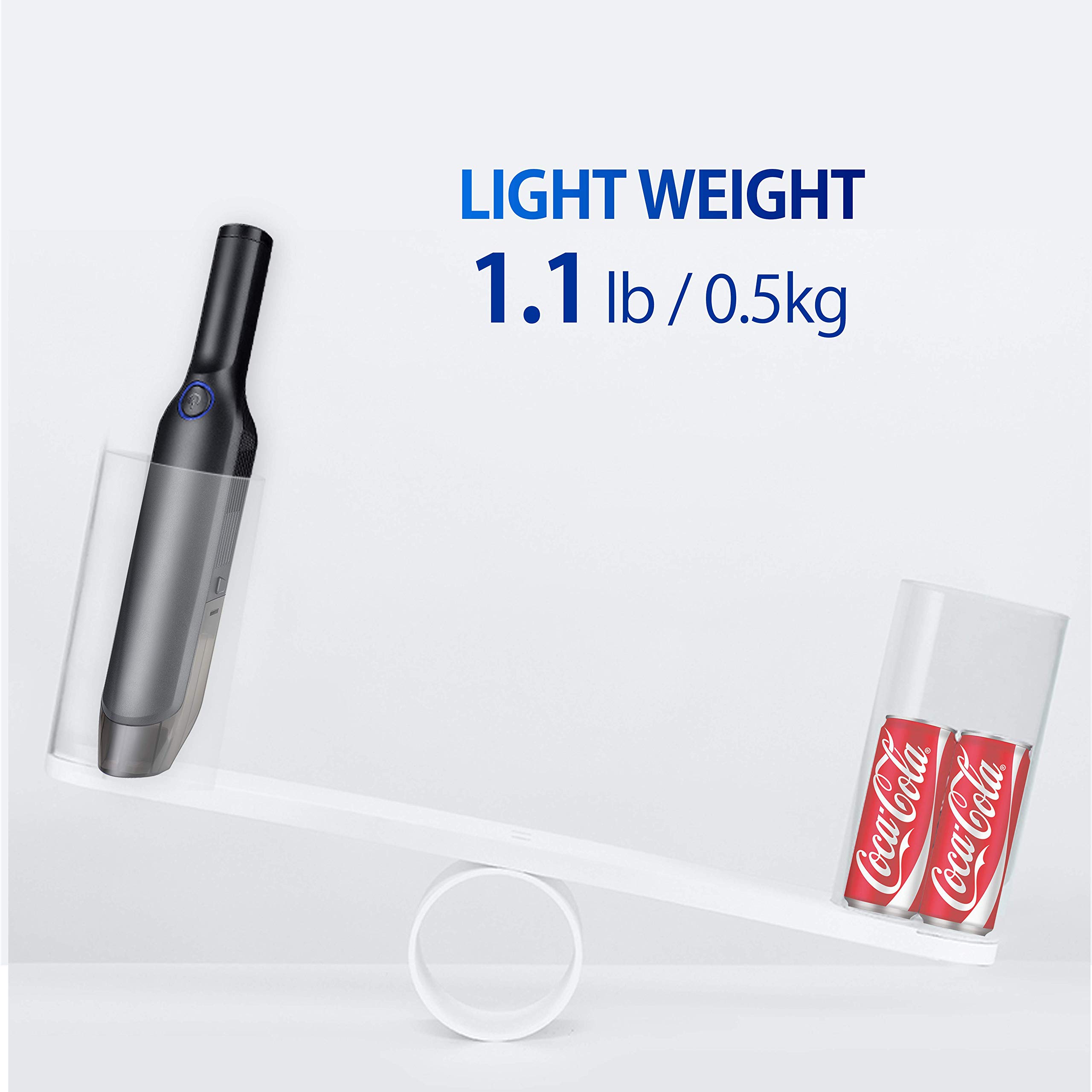 8AMTECH Vacuum Cleaner Portable Handheld Vacuum Cordless Rechargeable Car Vacuum for Home Car Hair with 11000pa 110W