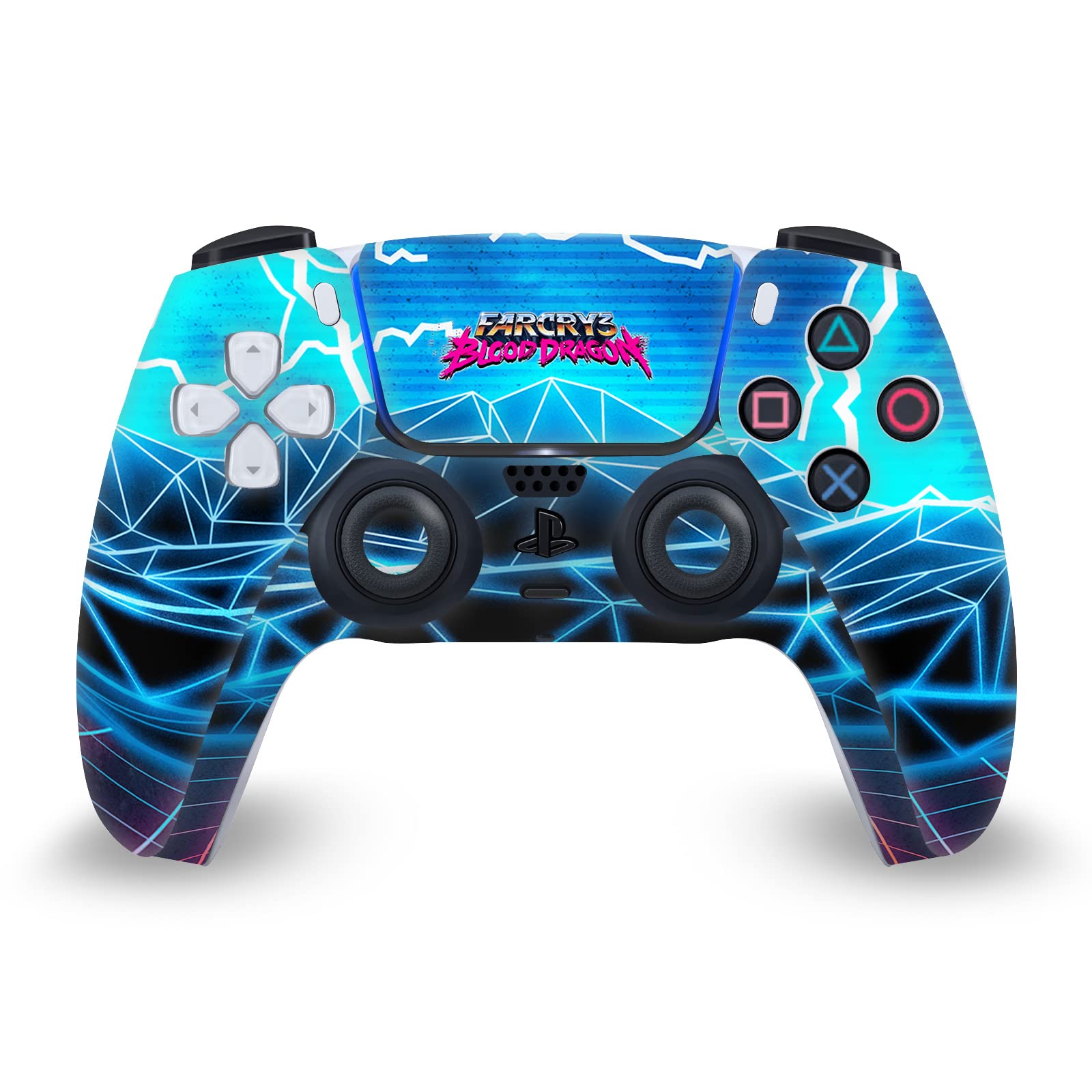 Head Case Designs Officially Licensed Far Cry 3 Blood Dragon Key Art Logo Vinyl Faceplate Sticker Gaming Skin Decal Cover Compatible With Sony PlayStation 5 PS5 DualSense Controller
