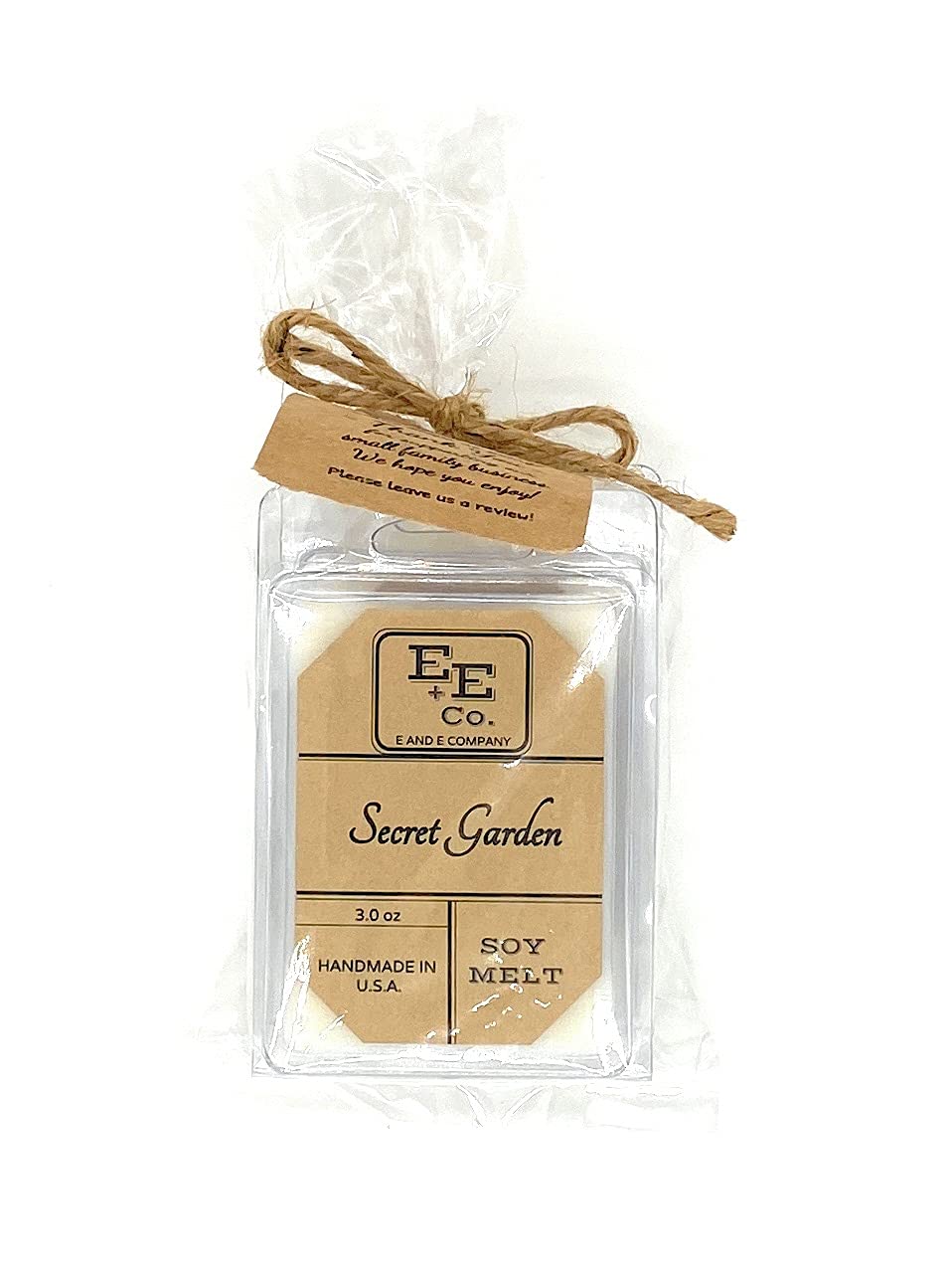 E and E,Natural Soy Wax Melts (2 Pack) by E&E,Long Lasting Fragrances Infused with Essential Oil,Handmade in Los Angeles (Secret Garden)