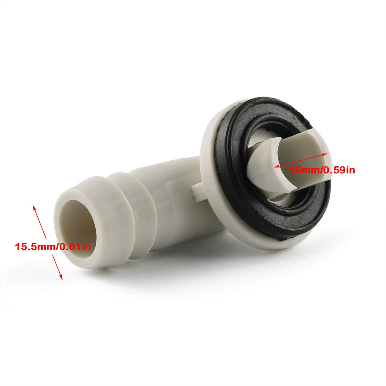 E-outstanding Air Conditioner Drain Connector 2PCS 3/5 Inch AC Drain Hose Elbow Fitting with Rubber Ring for Window AC and Mini Split Units