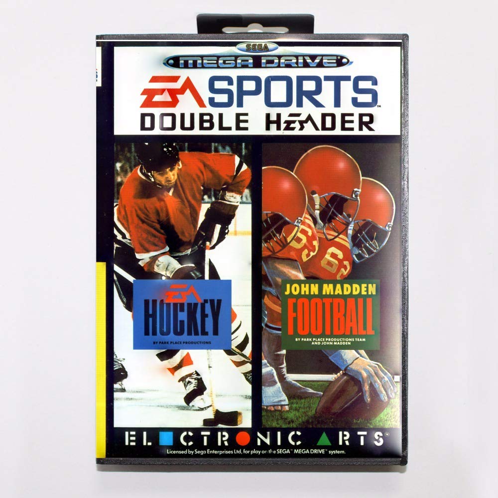 Ea Sports Double Header Game Cartridge 16 Bit Md Game Card With Retail Box For Sega Mega Drive For Genesis
