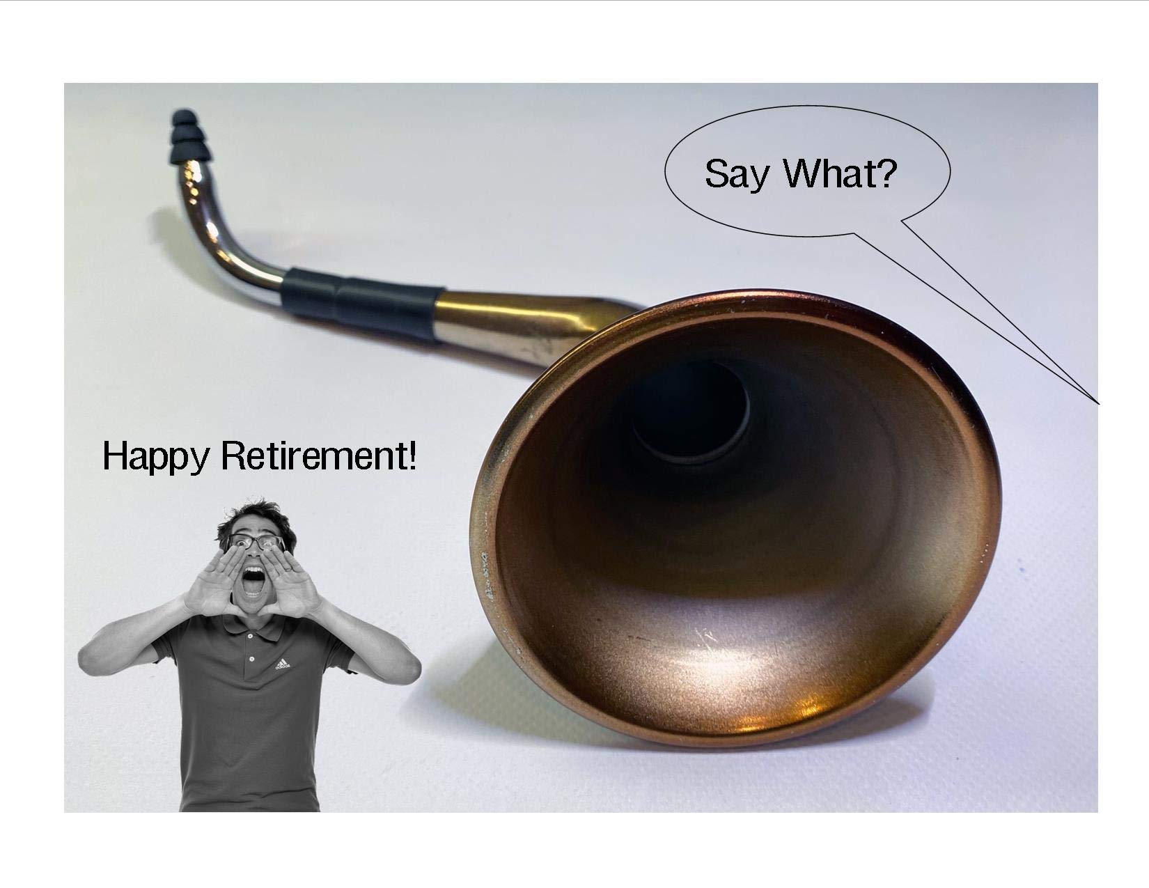 Ear Trumpet Horn Gag Gift For Those Who Deny Needing it. 100% Brass.