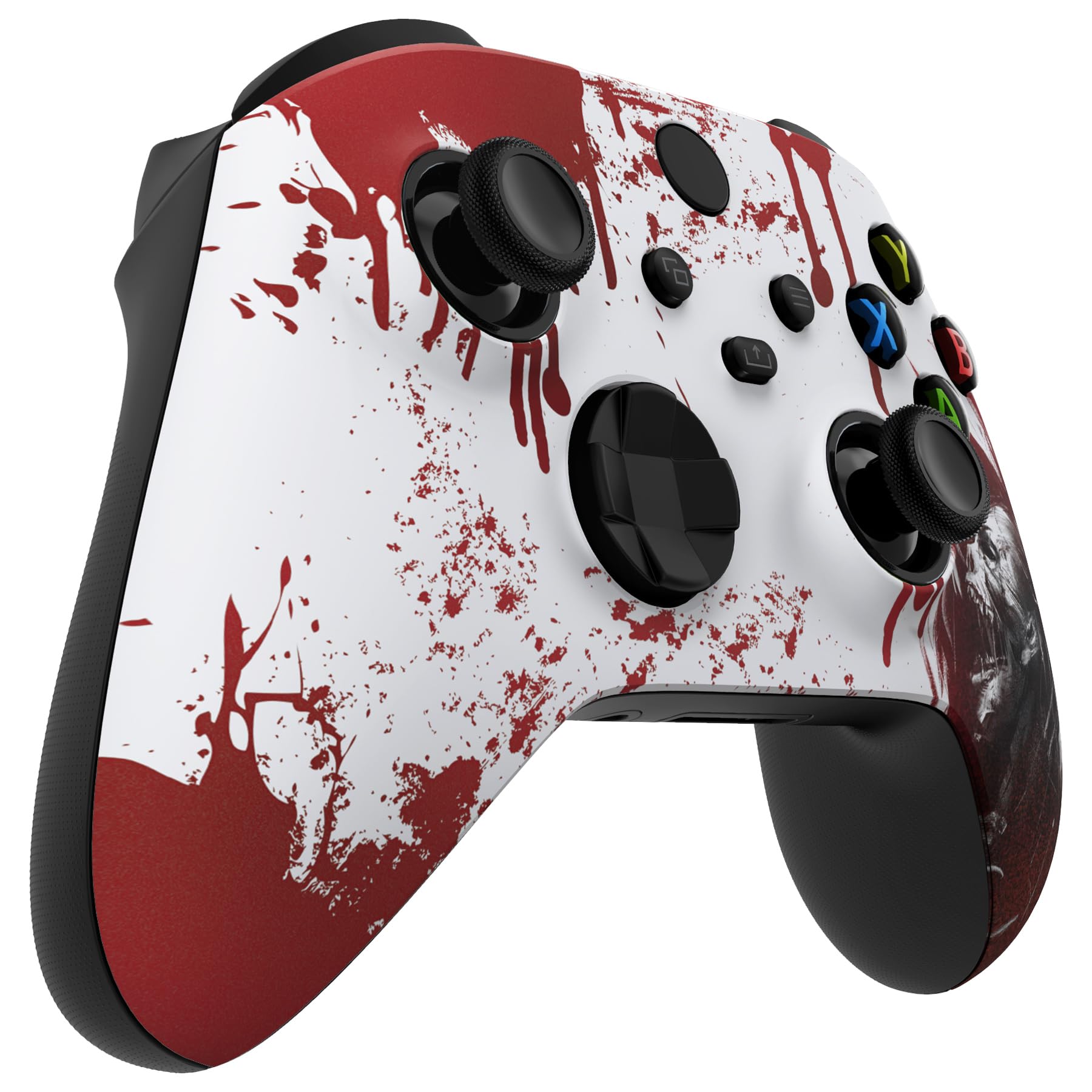 eXtremeRate ASR Version Custom Shell for Xbox Core Wireless Controller - Anti Sticks Rubbing Rings - Replacement Accessories Front Cover Faceplate for Xbox Series X & S Controller - Blue Flame
