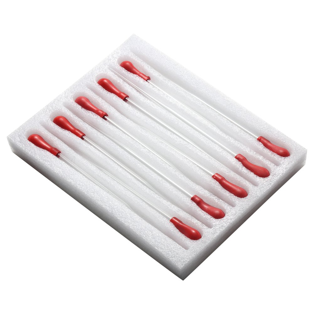 Glass Pipette Dropper with Red Rubber Cap Dropping Pipet Liquid Essential Oil Transfer 10 Pcs
