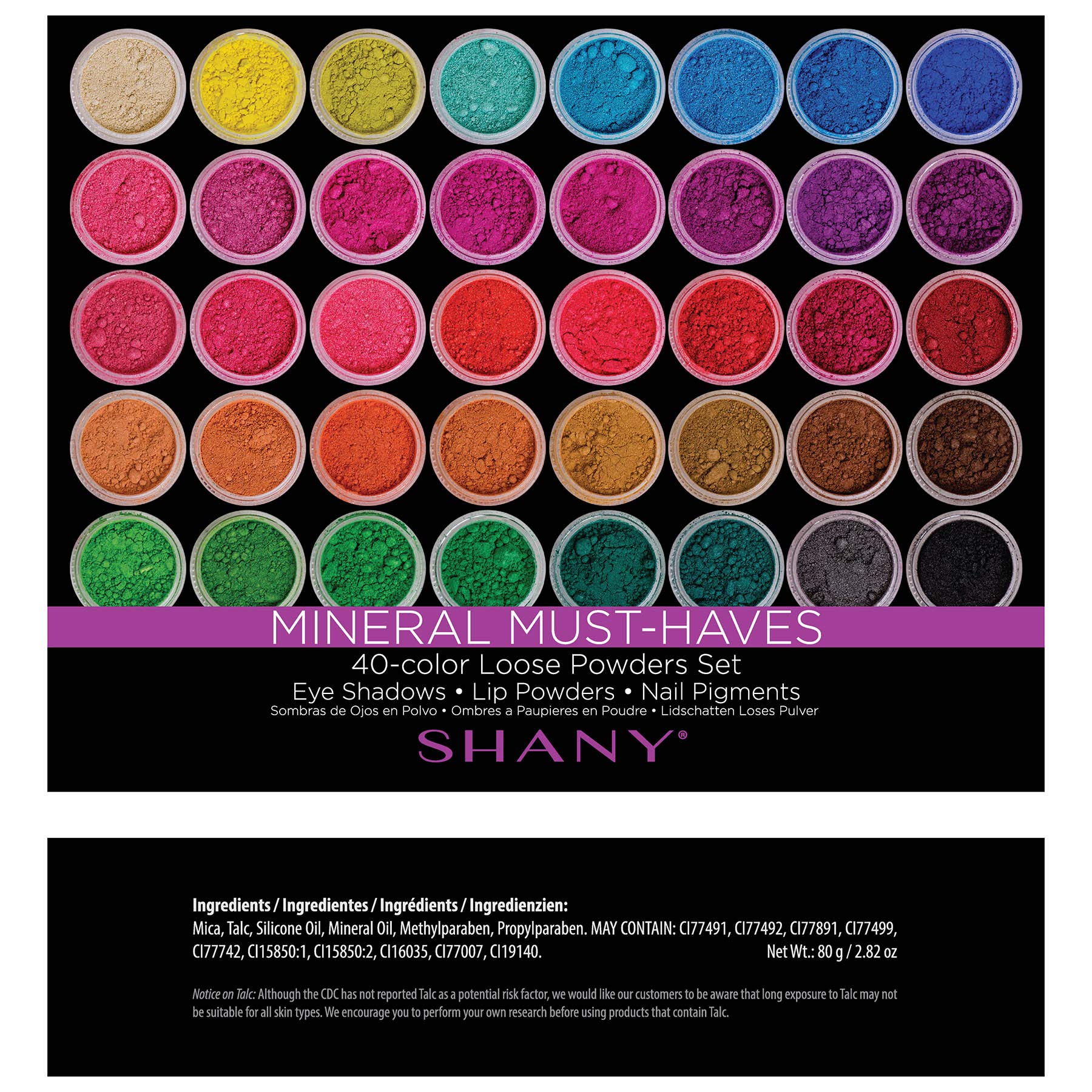 SHANY Eye Sparkle/Eye shadow Loose Powder - Set of 40 Colors(Pack of 1)