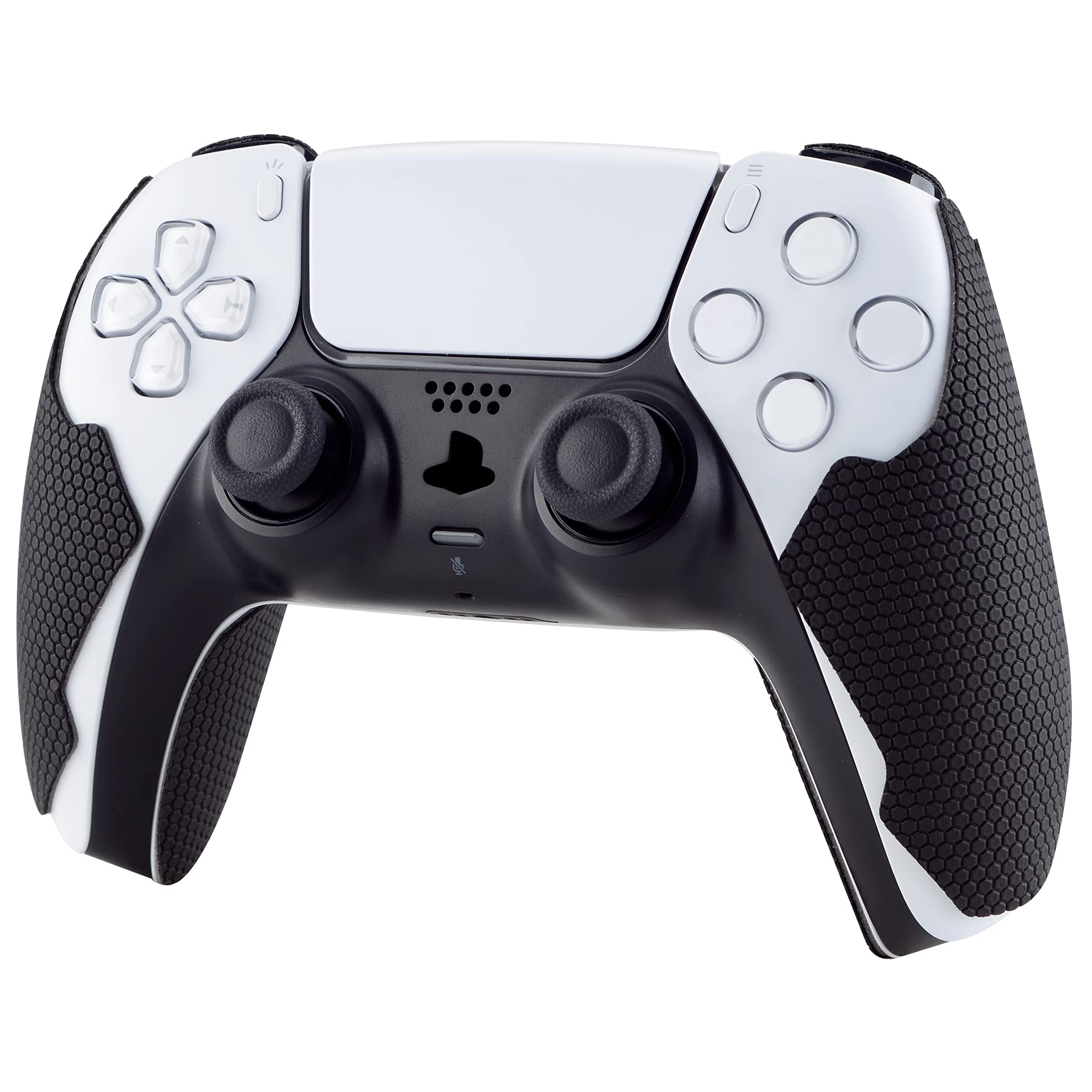 eXtremeRate PlayVital Anti-Skid Sweat-Absorbent Controller Grip for ps5, Professional Textured Soft Rubber Pads Handle Grips for ps5 Controller with Shoulder Button Trigger Stickers - Mecha Edition
