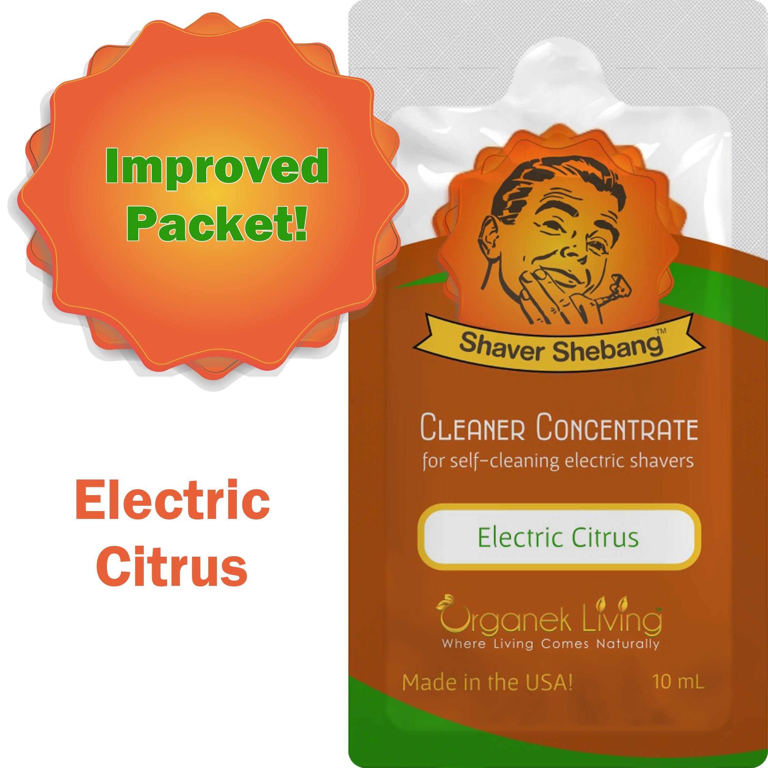 Shaver Shebang 2 PACK Citrus cleaner. MAKES 6 compatible refills for Braun Clean & Renew cartridges - Made in USA
