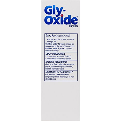 Gly-Oxide Alcohol-Free Antiseptic Mouth Sore Rinse, 2 oz, Packaging May Vary