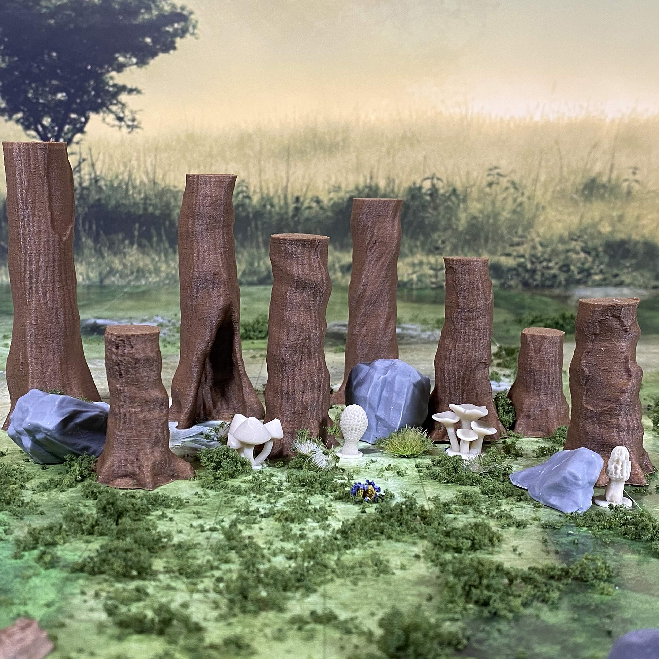 Extruded Gaming Forest Trees Set 2