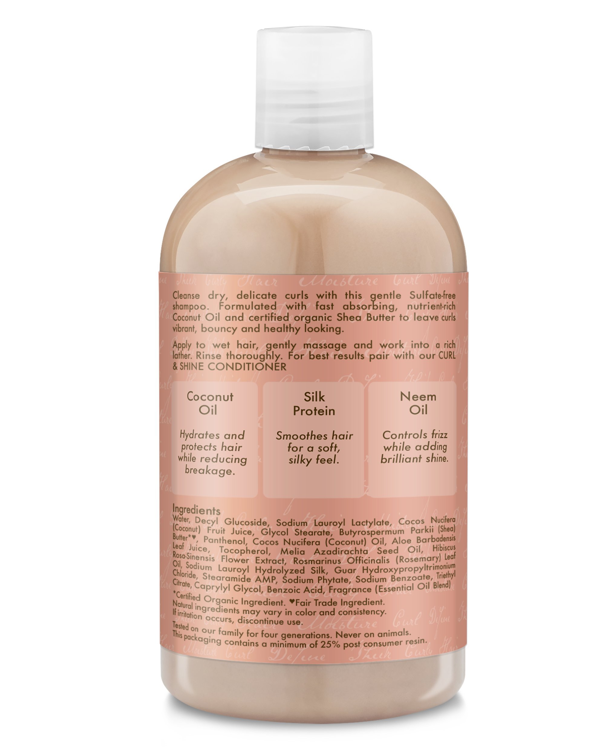 Shea Moisture Coconut and Hibiscus Curl and Shine Combination Set - Includes 13 oz. Shampoo, 13 oz. Conditioner and 8 oz. Curl and Style Milk