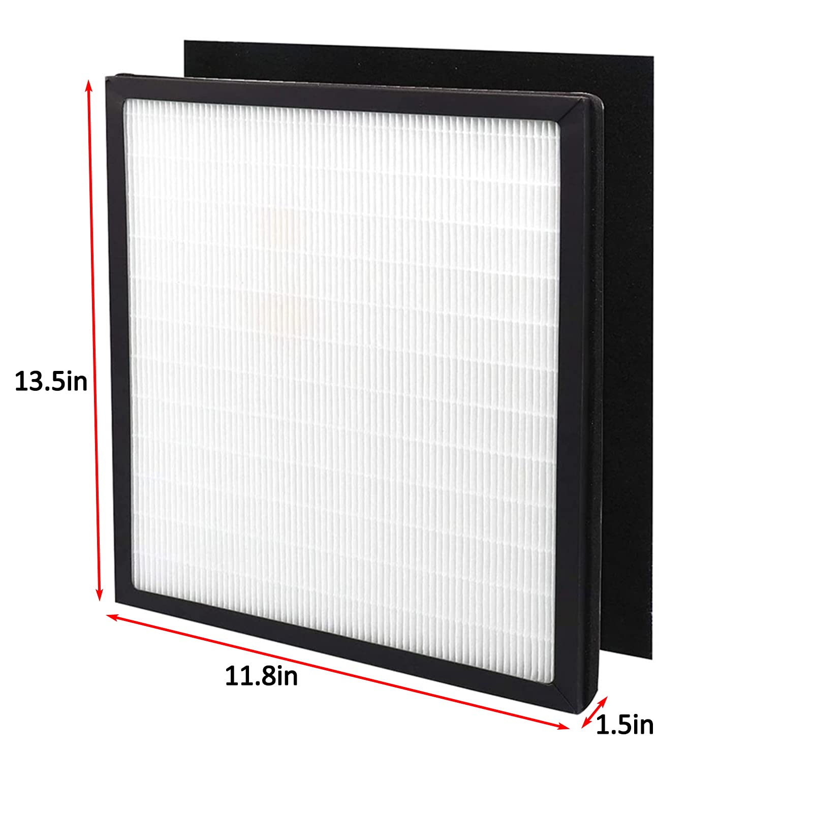 Hedday Air Purifier Filter D Compatible with Idylis IAP-10-280,1AP10280, AC-2118, AC-2123,Replace for IAF-H-100D(2 HEPA Filters & 2 Carbon Filters)