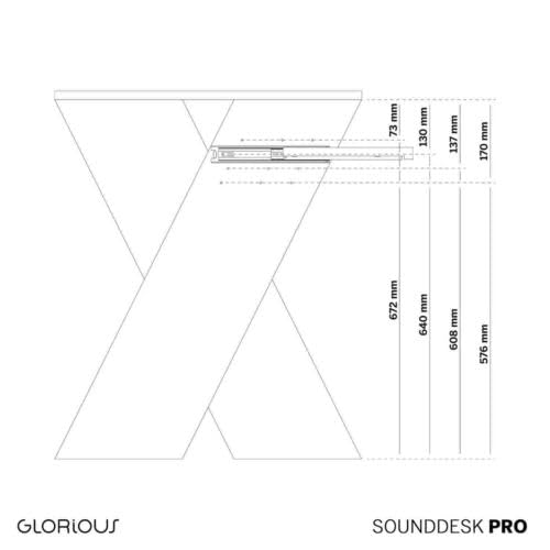 Glorious Sound Desk Pro White Professional Studio Workstation, White