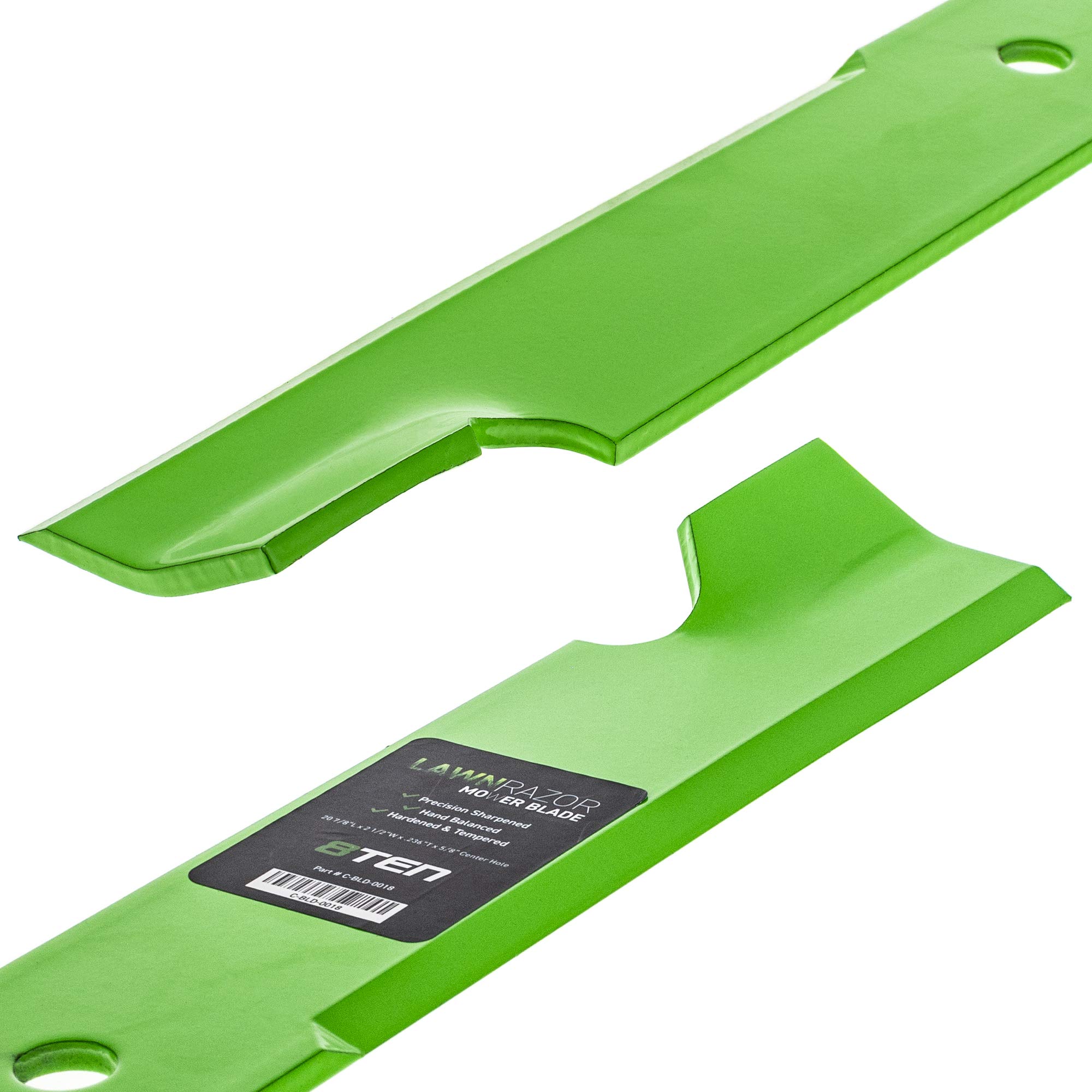 8TEN LawnRAZOR Mower Blade Set for Husqvarna LZ6123 iZ6123 539101733 Snapper 1520842 5020842 Bobcat 42180B (High Lift)